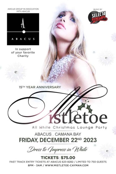 Annual Mistletoe All White Christmas Party, Abacus | Cayman Good Taste