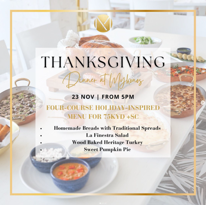 American Thanksgiving Dinner at Mykonos by Mykonos | Explore Cayman
